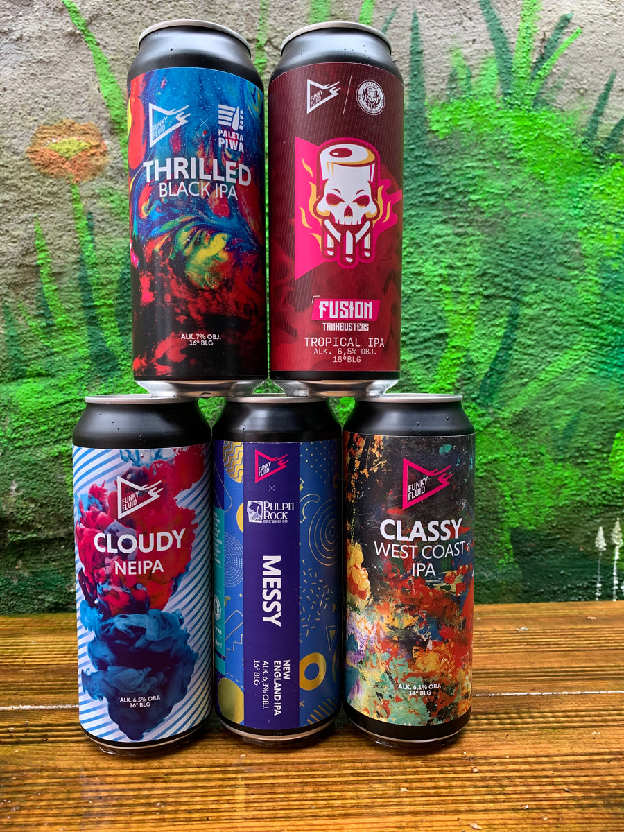 Polsk øl sæt - Funky Fluid - 5 x50 cl